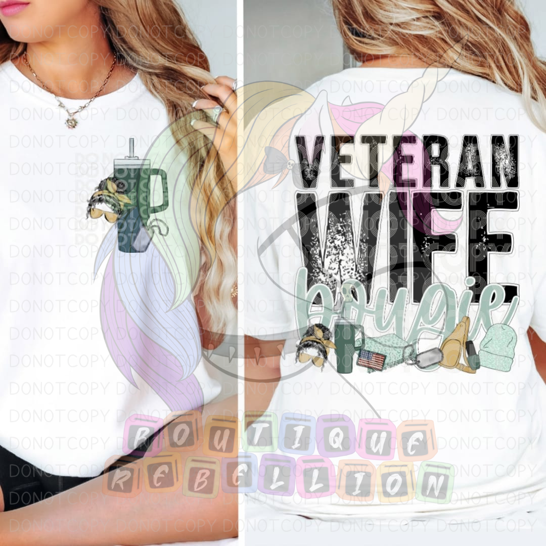 Veteran Wife Bougie With Tools Direct to Film - DTF Transfer – BoutiqueRebellion